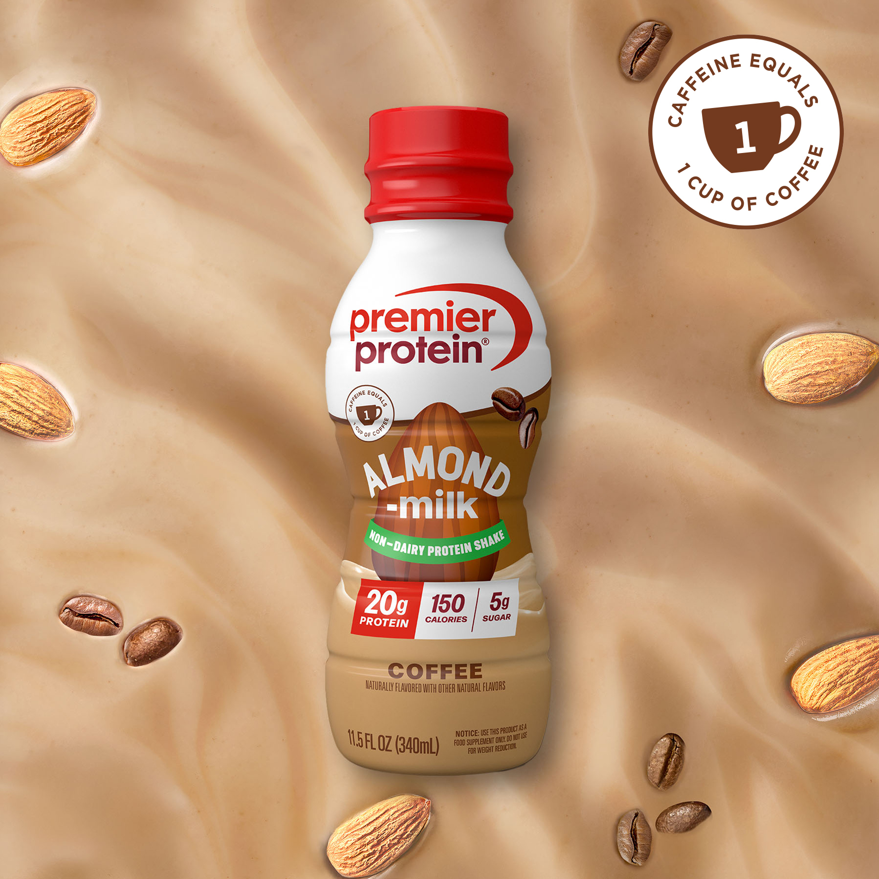 Coffee Almondmilk Non-Dairy Protein Shake | Premier Protein